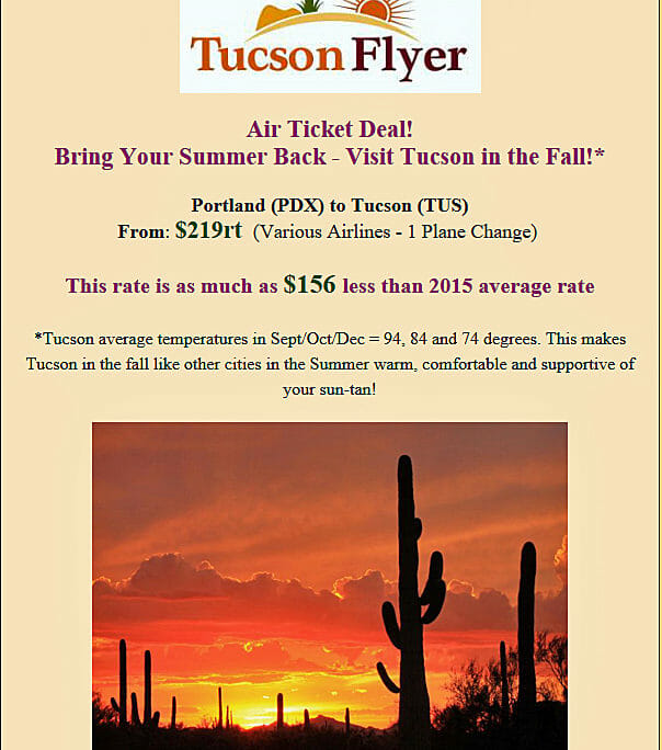 Tucson Flyer Sample Air Deal Notice - Key Info to Save On Flights ...